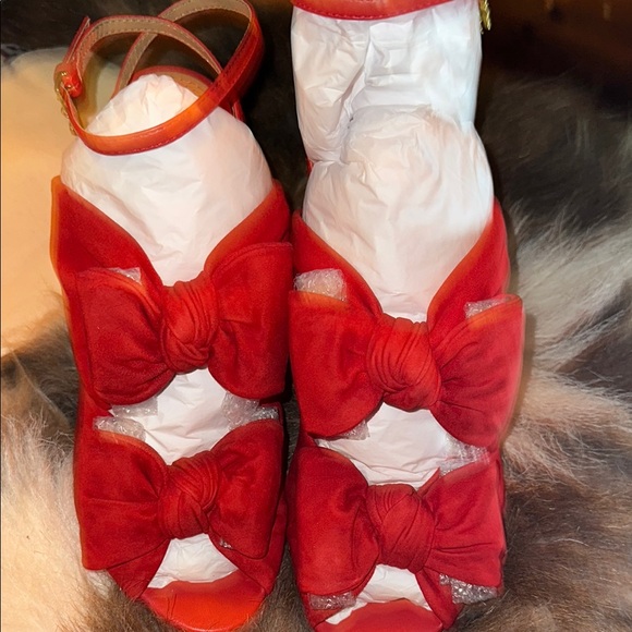Tory Burch | Shoes | Tory Burch Red Bow Sandals New | Poshmark